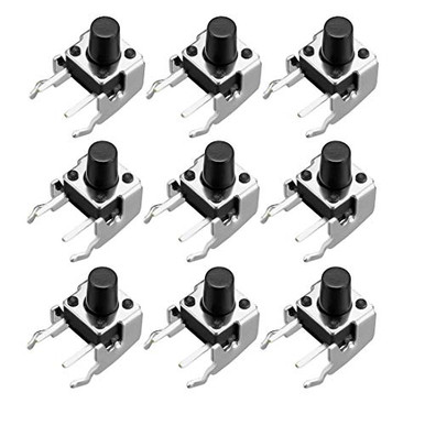 uxcell 15Pcs Momentary PCB Side Mounting Fixed Bracket Pushbutton Push ...