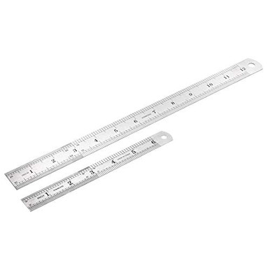 uxcell Steel Rulers 2 Pieces 6 12 inch Rulers Metal Ruler Ruler Inches ...