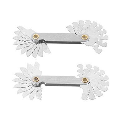 uxcell Thread Gauge Pitch Metric Cutting Gages Measuring Tool 20Pcs 60 ...