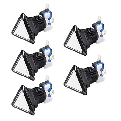 uxcell Game Push Button 39x39x39 Triangle 12V LED Illuminated Push ...