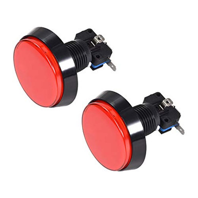 uxcell Game Push Button 60mm Round 12V LED Illuminated Push Button Switch with Micro Switch for ...