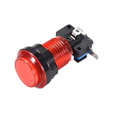 uxcell Game Push Button 335mm Round 12V LED Illuminated Push Button Switch with Micro Switch for ...