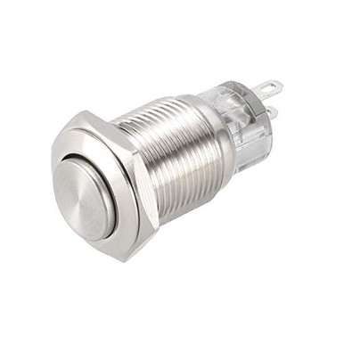 uxcell Momentary Metal Push Button Switch High Head 16mm Mounting NC NO ...