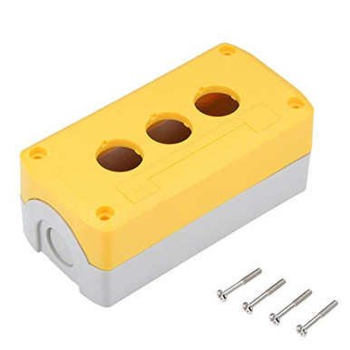 uxcell Push Button Switch Control Station Box 22mm 3 Holes Aperture ...