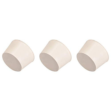 uxcell White Tapered Shaped Solid Rubber Stopper for Lab Tube Stopper ...