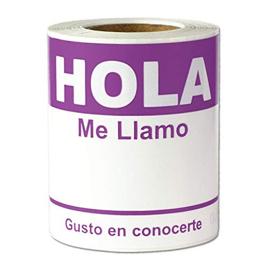 2516 x 4 Pulgadas Hola me Llamo Etiquetas Adhesivas 100 Por Rollo ...