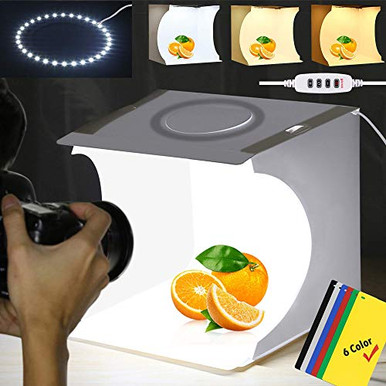 9x9 inch Ring Light Photo Studio Box, Adjustable Portable Photography ...