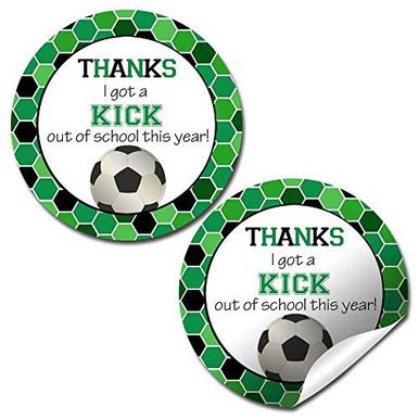 Soccer Sports Themed Teacher Appreciation Thank You Sticker Labels 40 2 ...