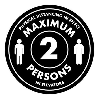 BKS Physical Distancing Decal Sticker for Elevators in Commercial ...