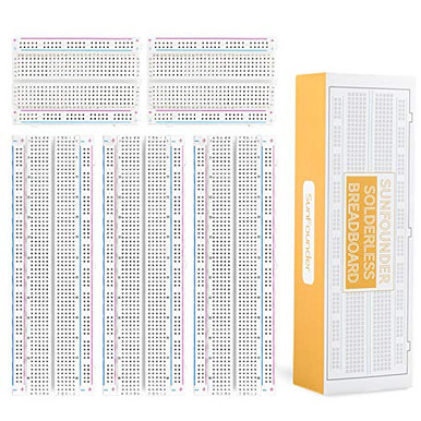 SunFounder Breadboards Kit 3PCS 830 Point 2PCS 400 Point Solderless ...