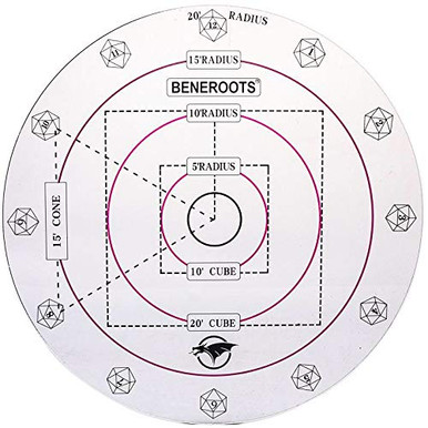 Spell AOE Damage Marker for 1 Grid or Hex Tabletop Game Mat 20ft Spell ...