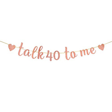 INNORU Glitter Talk 40 To Me Banner Happy 40th Birthday Anniversary ...
