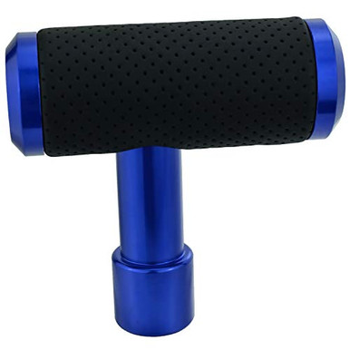 Lunsom Type T Shifter Knob Leather Car Gear Head Metal Shifting Lever ...
