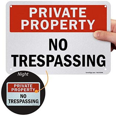 SmartSign Private Property No Trespassing Sign 7 x 10 Engineer Grade ...