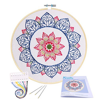 Full Range of Embroidery Starter Kit with Pattern Kissbuty Cross Stitch ...