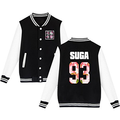 BTS Baseball Jacket Uniform Bangtan Boys Suga Jin Jimin Jung Kook ...
