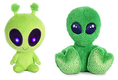 Aurora World Plush Bundle Set of 2 Galactic Light Up Alien Stuffed ...