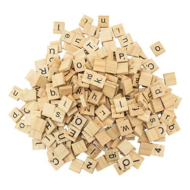 SOTOGO 300 Pieces Wood Letter Tiles Wooden Scrabble Tiles A to Z ...