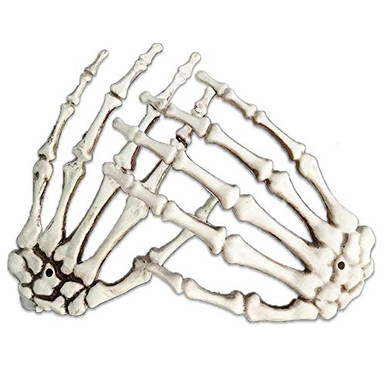 Ginfonr 1 Pair Halloween Skeleton Hands Plastic Hand Skull Claw ...