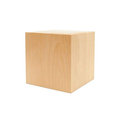 5 inch Large Wood Cubes Pack of 1 Square Wood Block for DIY Wooden Baby ...