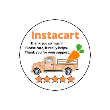 Instacart Food Delivery Thank You Stickers 100 Count 2 Inch Round ...