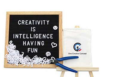 Black Felt Letter Board Sign: Decorative Wooden Changeable Marquee ...