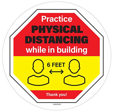 Practice Physical Distancing While in Building Social Distancing Sign ...