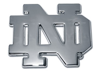 University of Notre Dame ND Fightin Irish Block Letters Chrome Plated ...