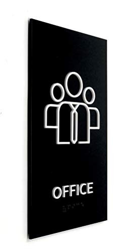 Kubik Letters Office Sign ADA Compliant Modern Design Door Sign with ...