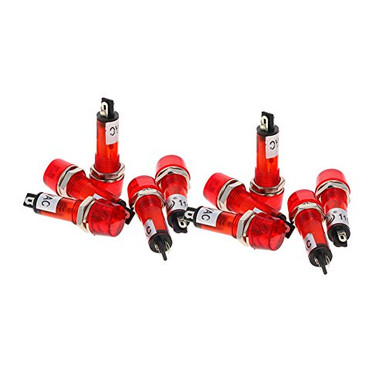 Othmro Neon Indicator XD103 Signal Indicator 110V Red Light 10mm ...