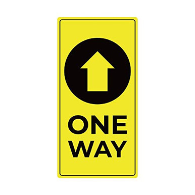 5 Pack One Way Arrow Sign Sticker 12x 6 Directional Marking Arrow Floor ...