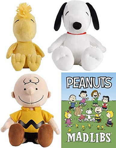 Peanuts Mad Plush Friends Soft Collection Bundle with Snoopy Charlie ...