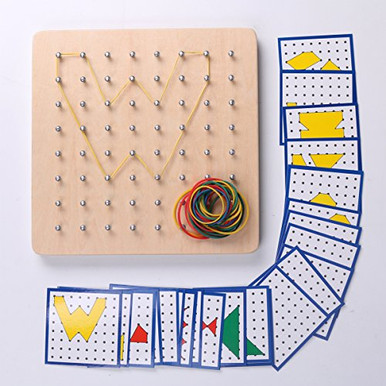 Montessori Wooden Geoboard Mathematical Manipulative Material Array ...