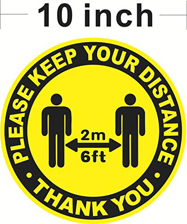Social Distancing Floor Decals 10 6ft 5 Pack Prints Stop Signs Adhesive ...