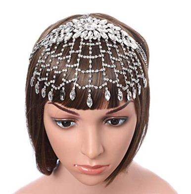 BABEYOND Vintage Bridal Forehead Headpiece Crystal Forehead Chain ...