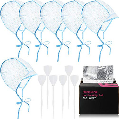 Hair Color Kit Include 6 Pieces Hair Highlight Cap 6 Pieces Metal ...