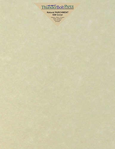 50 Natural Parchment 65lb Cover Paper Sheets 8.5X11 Inches Cardstock ...