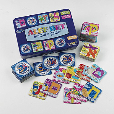 Hebrew Alphabet Memory Game in Collectible Tin - Warehousesoverstock