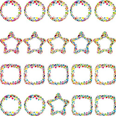 72 Pieces Confetti Accents Round Confetti Cutouts Pentagram Confetti ...