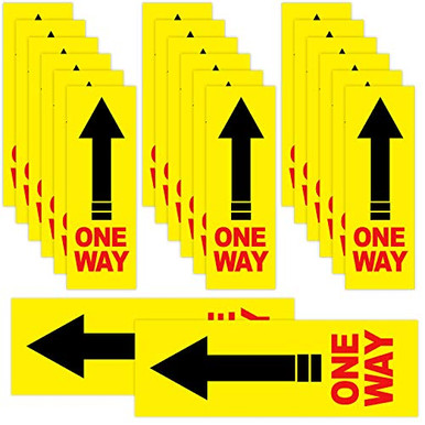 30 Pieces One Way Floor Stickers One Way Arrow Floor Sign Directional ...