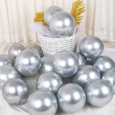 5 inch Silver Metal Balloons Quality Latex Balloons Helium Balloons ...