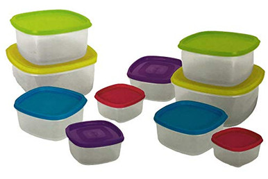 20 Pcs Color coded Food Storage Containers Set with Lids ...