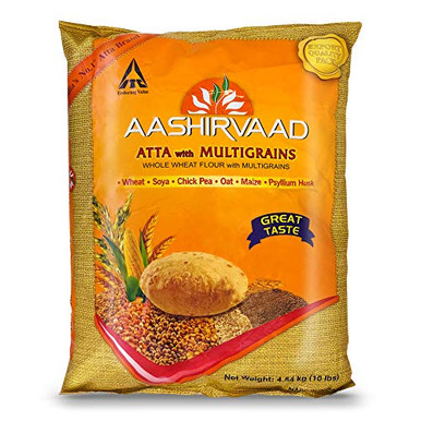 ITC Aashirvaad Whole Wheat flour with MULTIGRAINS 10lb 4 54kg EXPORT ...