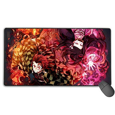 Demon Slayer Tanjiro Kamado Nezuko Kamado Anime Mouse Pad Large Gaming ...