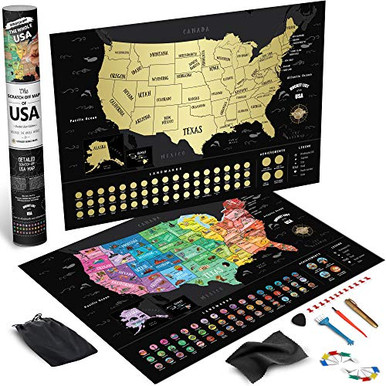 Scratch Off Map of The United States - Scratch Off USA Map - 50+ US ...