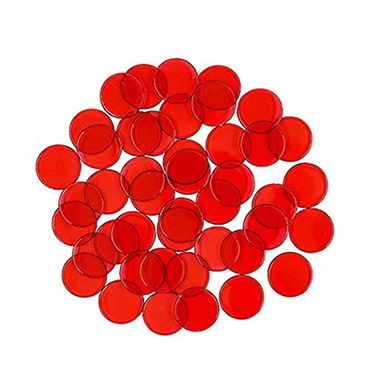 100 Pieces counters Counting Chips Plastic Round Markers 1Inch Opaque ...