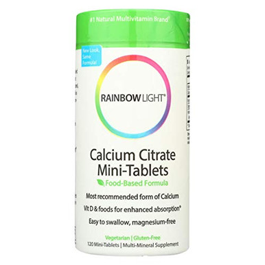 Rainbow Light Calcium Citrate MiniTabs FoodBased Calcium Supplement ...