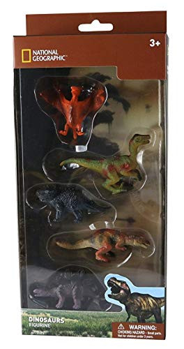 Wenno USA National Geographic 5 Piece Play Set with Dinosaurs Figurines ...