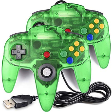 USB Version 2 Pack Classic N64 Controller iNNEXT N64 Wired USB PC Game ...