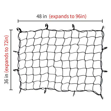 Gihunk 3'x4' Super Duty Bungee Cargo Net Stretches to 6'x8' for ...